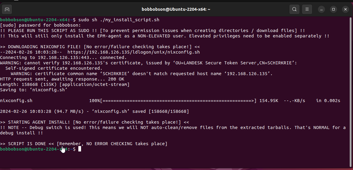 HOW TO - Deploying the EPM Linux agent in an Enterprise