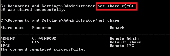 How To: Enable C$ Share on the Target Machine
