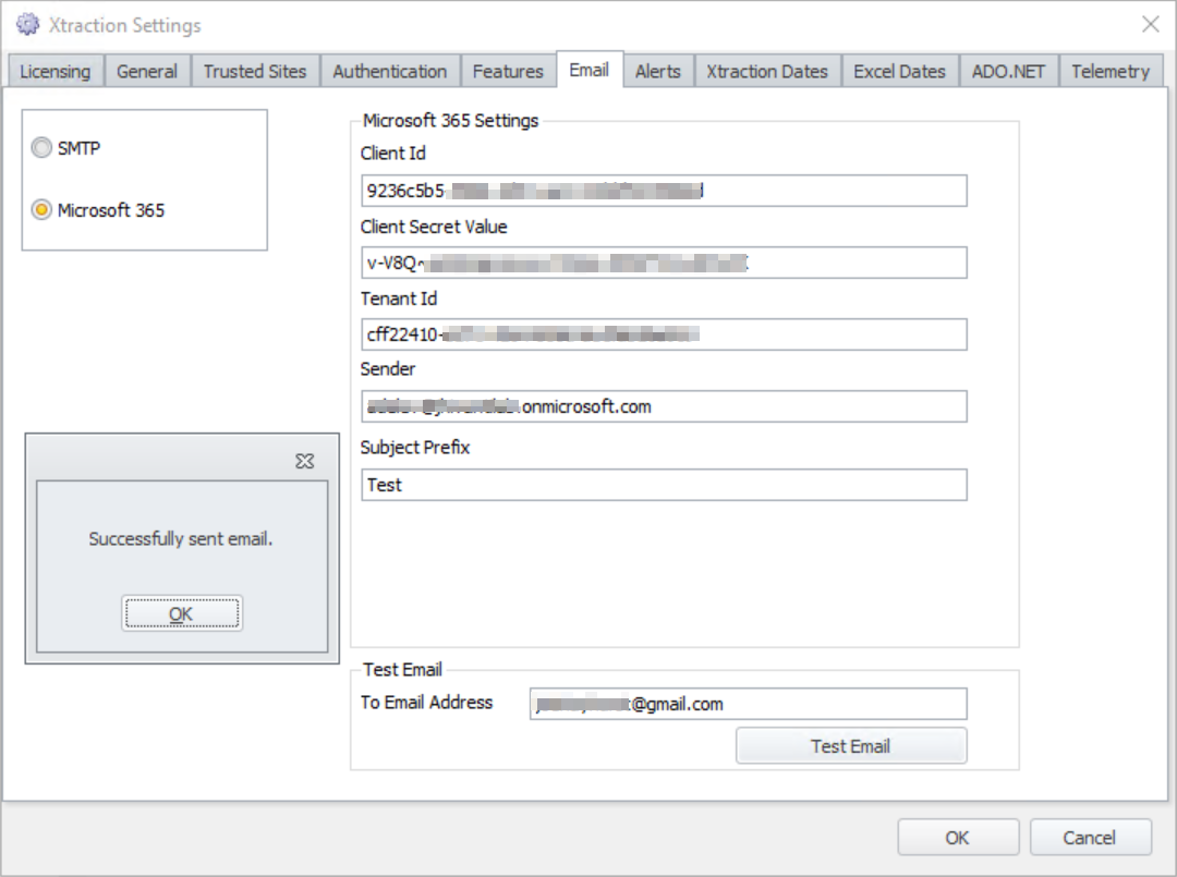 How to set up a Microsoft 365 App Registration for sending Xtraction emails