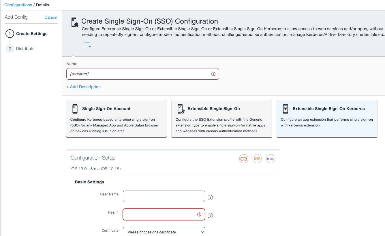 Microsoft Enterprise SSO plug-in for Apple SSO extensions via Ivanti Neurons for MDM