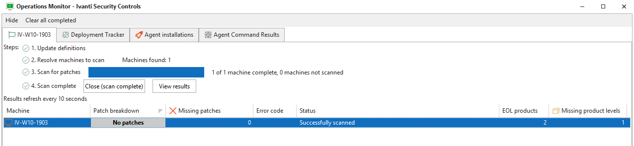 Patch Scan Returns No Patches In Ivanti Security Controls