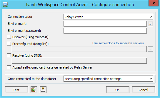 HOWTO: Configure an Ivanti Workspace Control Agent connection after installation