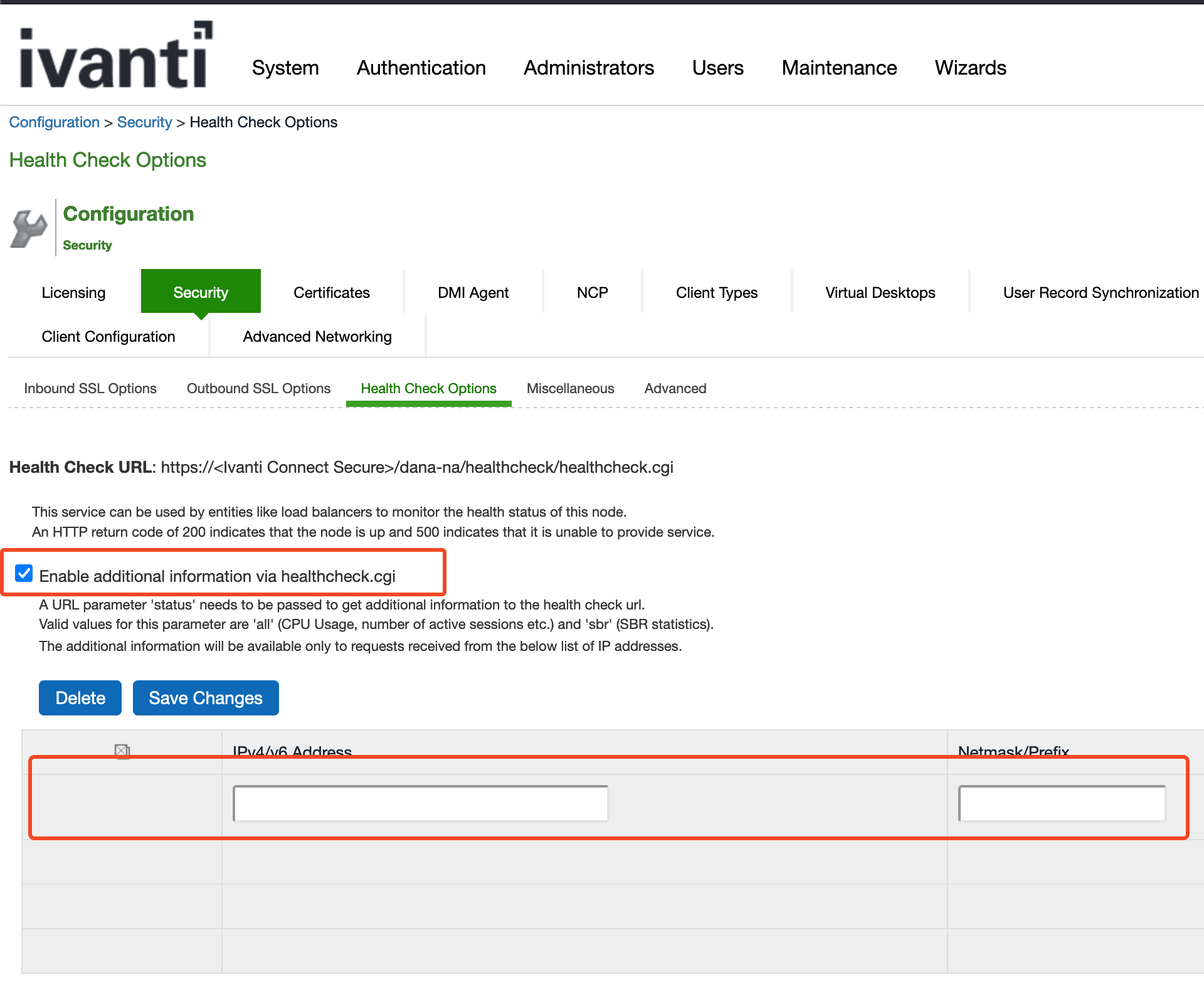 Health Check Details Do Not Appear With Heathcheck.cgi For Ivanti ...