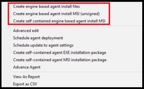 Deployment Methods for Endpoint Manager Engine Based Agents