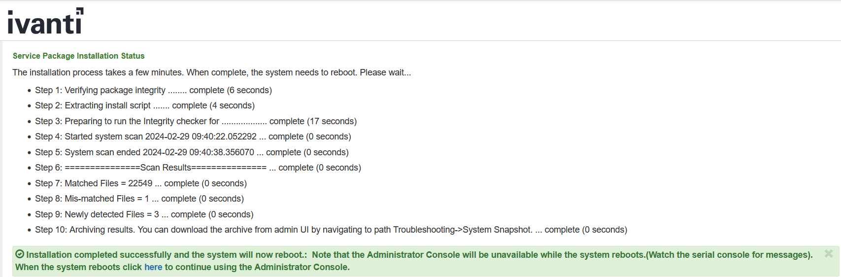 Ivanti Connect Secure (Ics) Integrity Assurance