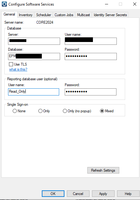 Configure a Read Only Database User for Reporting