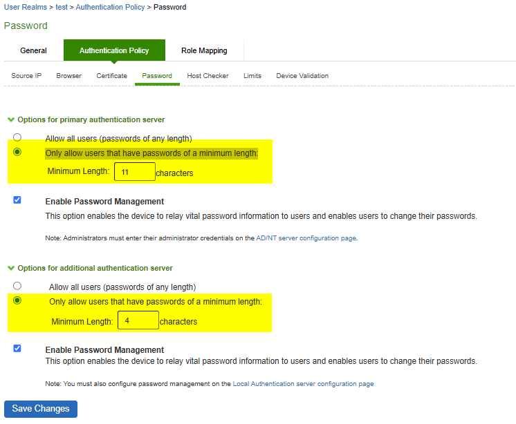 Authentication Rejected by Server (Error 1319) Due to Short Password