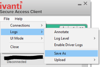 Steps to collect Desktop ISAC (Ivanti Secure Access Client) logs