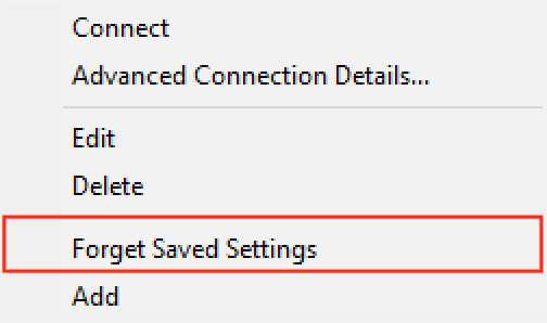 How to Remove or Forget Saved Credentials for Ivanti Secure Desktop Client?