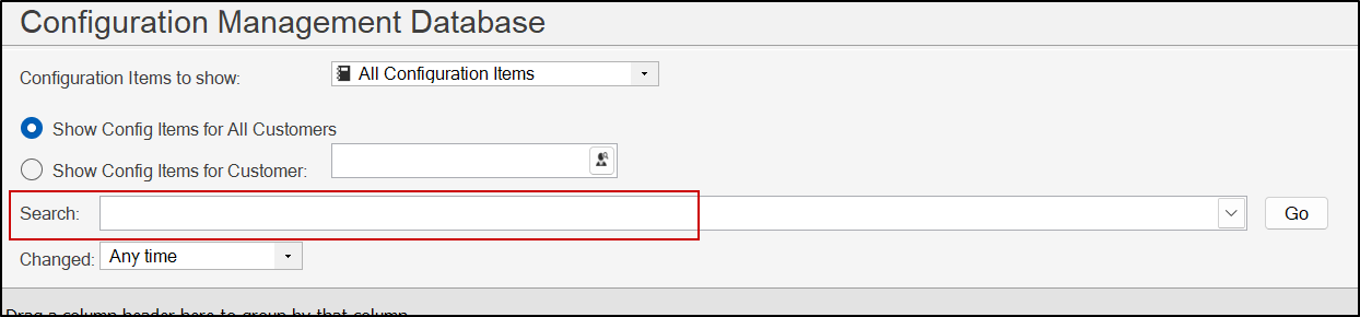 Can the Search Within the CMDB Interface Tool Be Customized?
