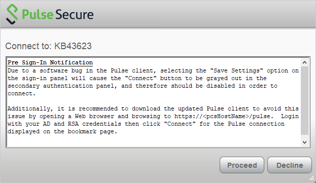 Pulse Desktop Client Connect Button Is Grayed Out