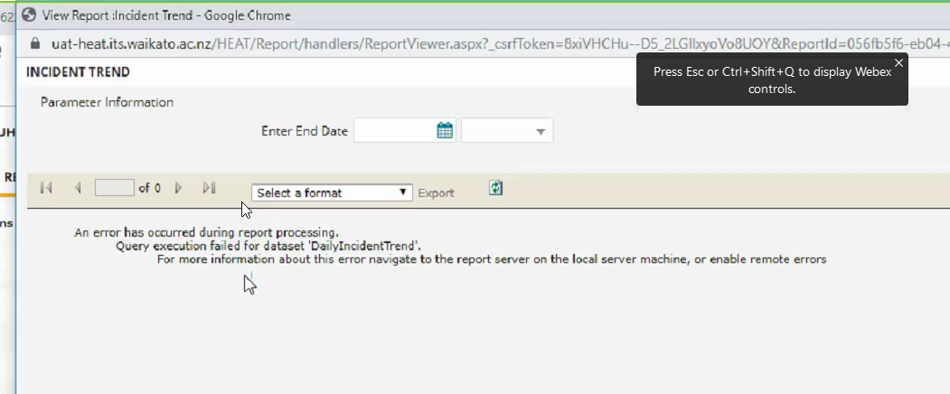 An error has occurred during report processing. Query execution failed for dataset 'XXXXX'. For ...