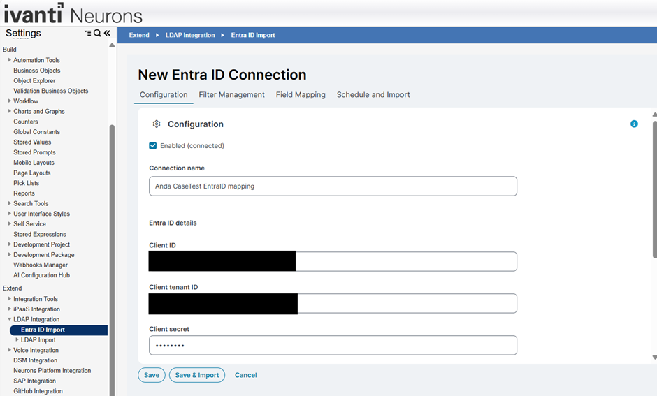 Entra ID ITSM Users Import - Setup and Troubleshooting