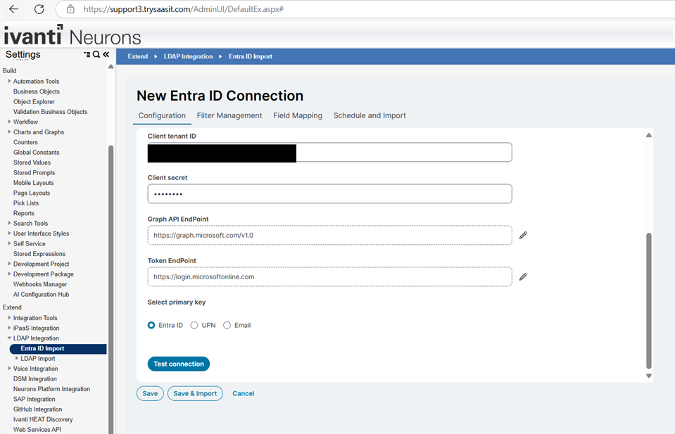 Entra ID ITSM Users Import - Setup and Troubleshooting