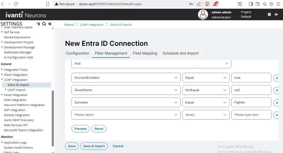 Entra ID ITSM Users Import - Setup and Troubleshooting