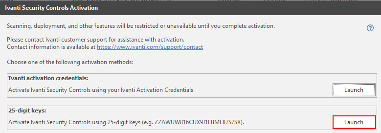 How To: Activate or Update Licensing for Ivanti Security Controls