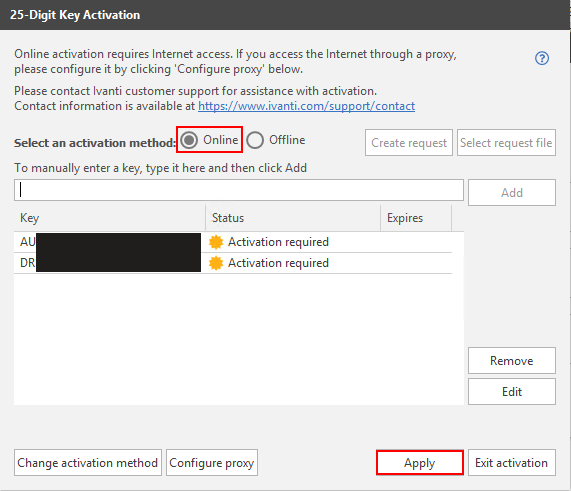 How To: Activate or Update Licensing for Ivanti Security Controls