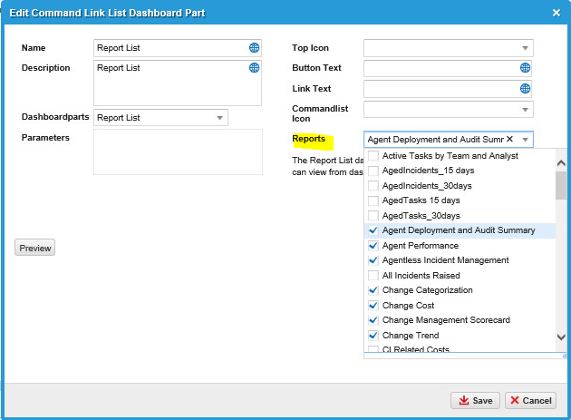 How to Add New Reports to the “Report List” Dashboard Part?