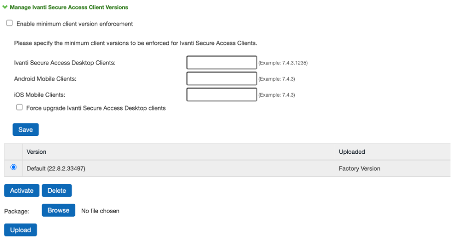 How to Upgrade the Ivanti Secure Access Client Automatically Through ICS