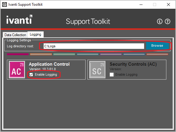 Collecting Application Control Logs using the Ivanti Support Toolkit