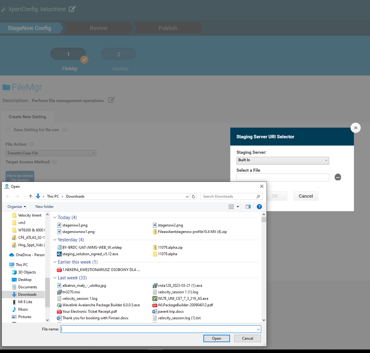 How to create stagenow barcodes to Install Velocity client application