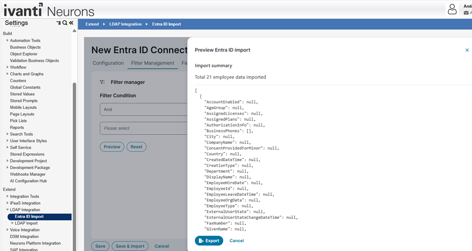 Entra ID ITSM Users Import - Setup and Troubleshooting