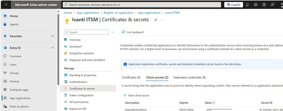 Entra ID ITSM Users Import - Setup and Troubleshooting